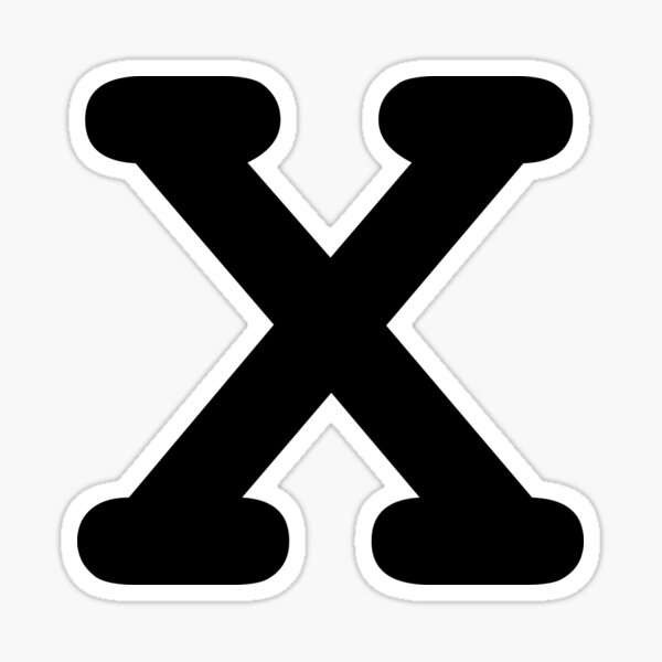 "Typewriter letter X" Sticker for Sale by Alphabetss | Redbubble