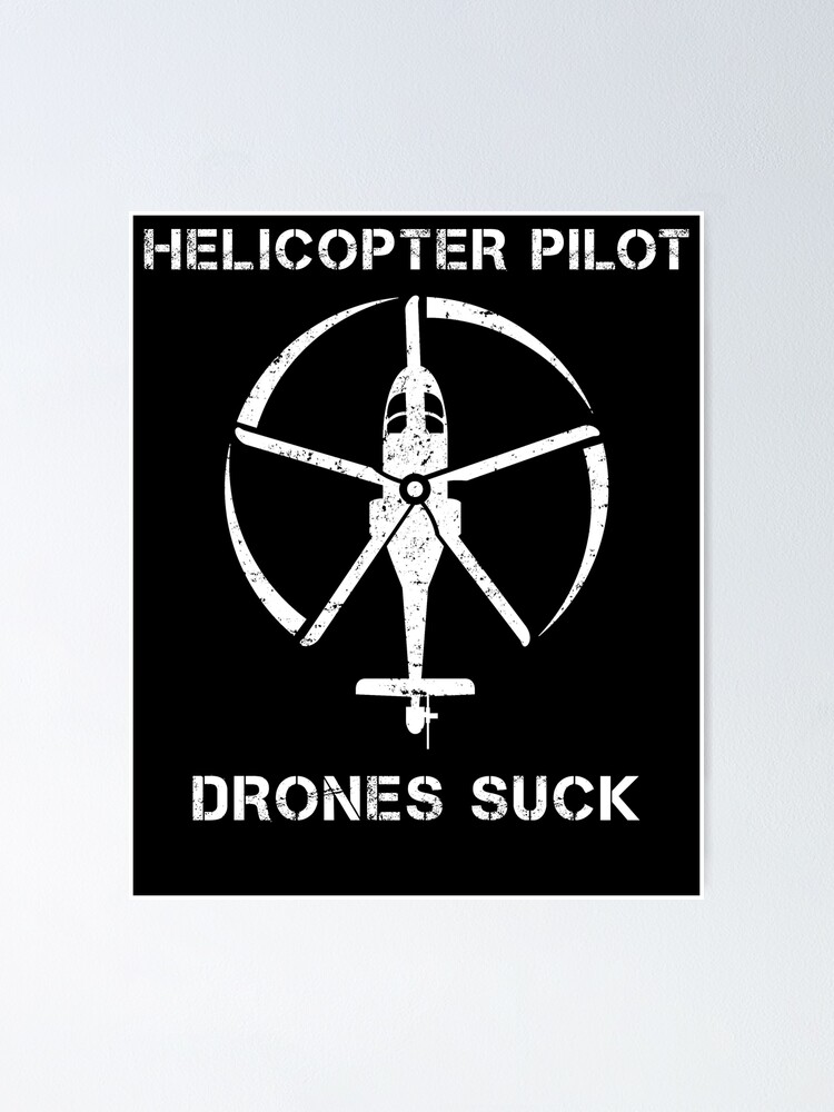 "Funny Helicopter Pilot" Poster for Sale by AllWellia | Redbubble