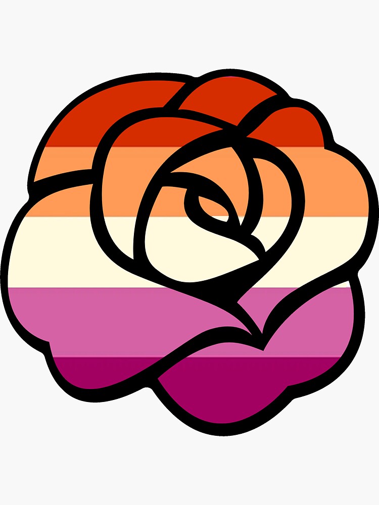 "LGBT Rose Flower Pride - lesbian" Sticker by lgbtgear | Redbubble