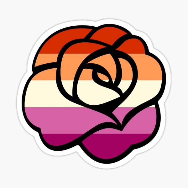 "LGBT Rose Flower Pride - lesbian" Sticker by lgbtgear | Redbubble