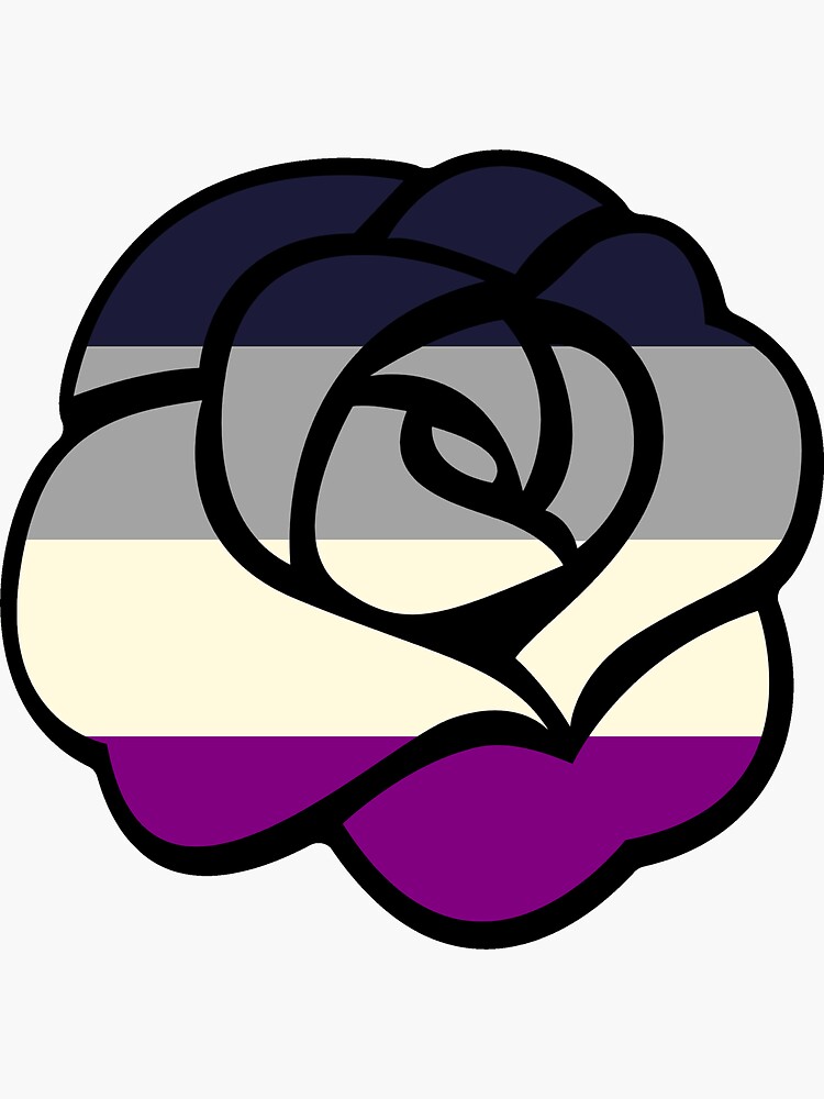 "Copy of LGBT Rose Flower Pride - asexual" Sticker for Sale by lgbtgear ...