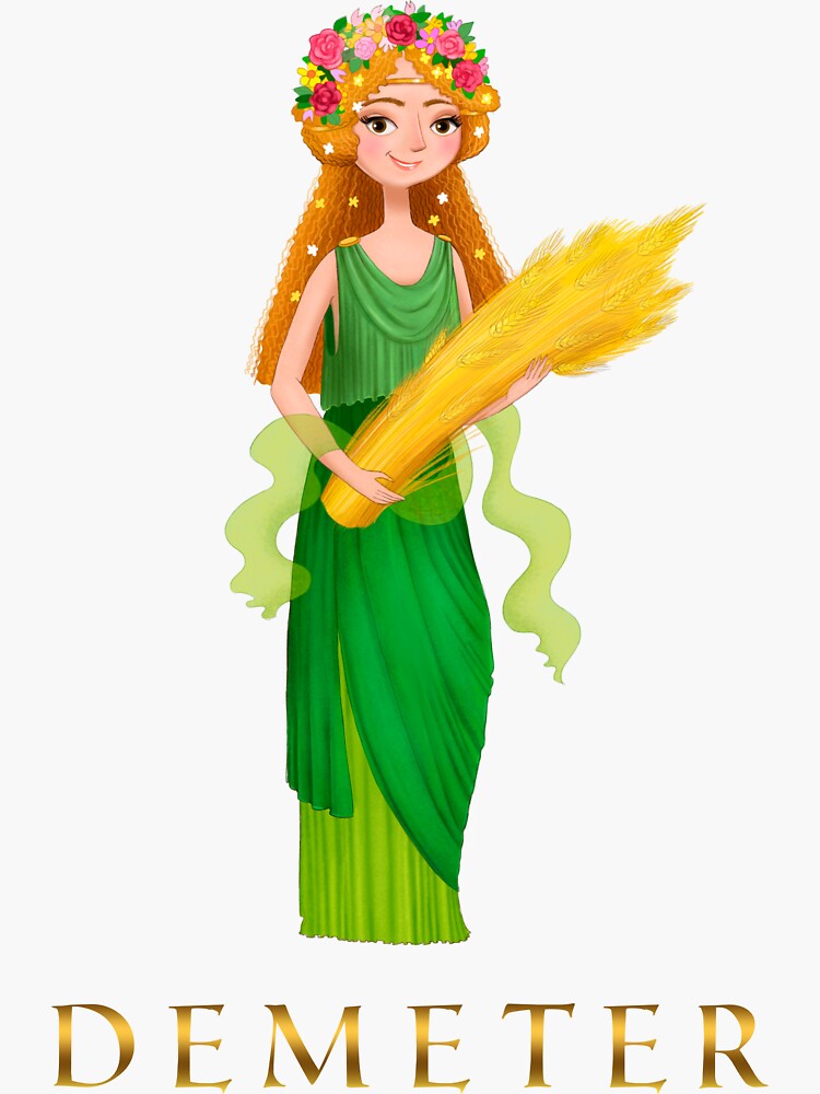 "Demeter Greek Goddess" Sticker by Moviesinmyhead | Redbubble