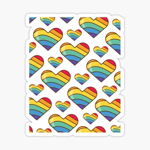"Set LGBT Hearts designs" Sticker for Sale by Msmelaniedesign | Redbubble