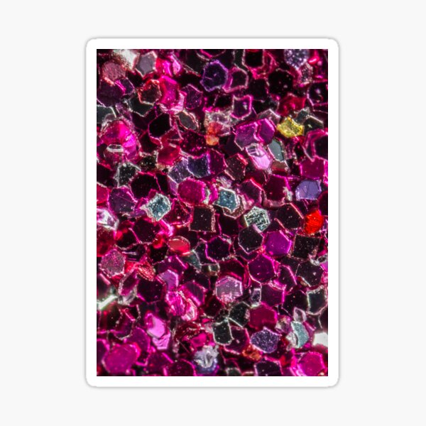 "Pretty Pink Glitter Sequins " Sticker for Sale by Walk-It-Off | Redbubble