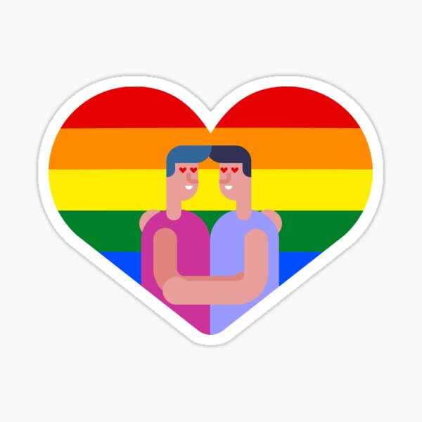 "Gay couple LGBT" Sticker for Sale by Msmelaniedesign | Redbubble
