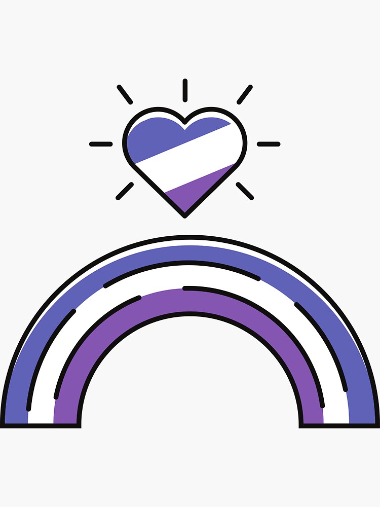 "Purple Rainbow and heart LGBT" Sticker for Sale by Msmelaniedesign ...