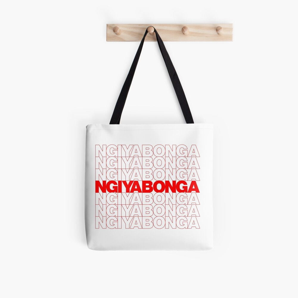"Classic Thank You Repeating Pattern - Zulu (NGIYABONGA)" Tote Bag for ...