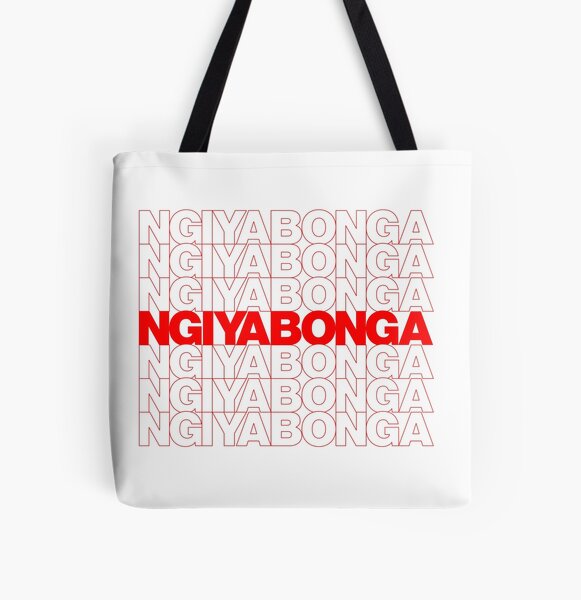 "Classic Thank You Repeating Pattern - Zulu (NGIYABONGA)" Tote Bag for ...