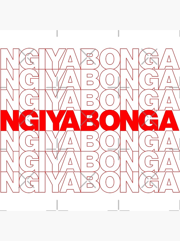 "Classic Thank You Repeating Pattern - Zulu (NGIYABONGA)" Poster for ...