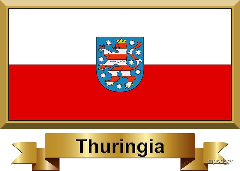 "Thuringia State Flag, Gifts, Masks, Stickers & Products (N)" by ...