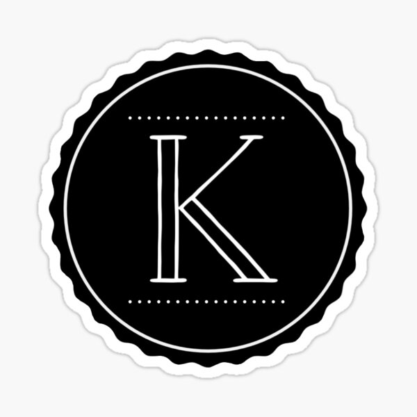 "K Letter" Sticker for Sale by Dhbrown17 | Redbubble