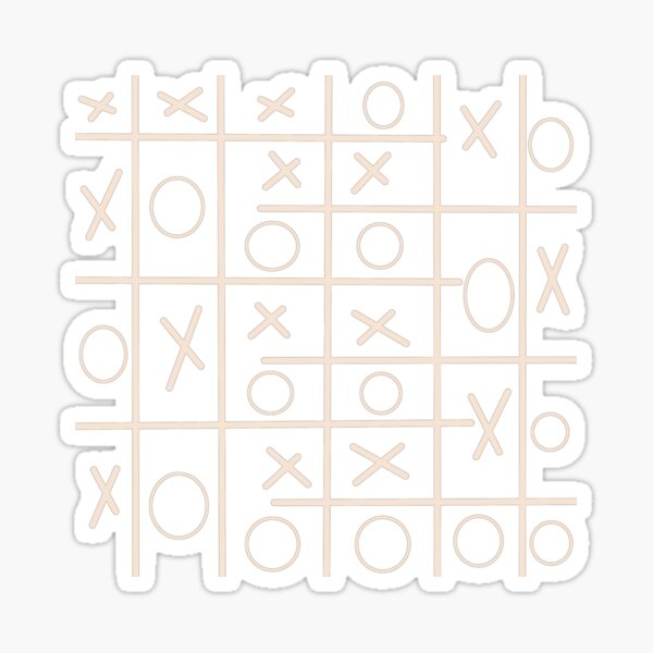 "Complex Tic Tac Toe" Sticker for Sale by SilavnusGrg | Redbubble