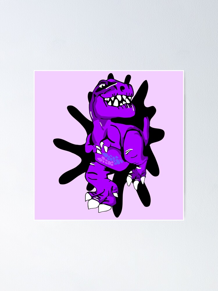 "Purple Dinosaur T-Rex" Poster by Trace1234 | Redbubble