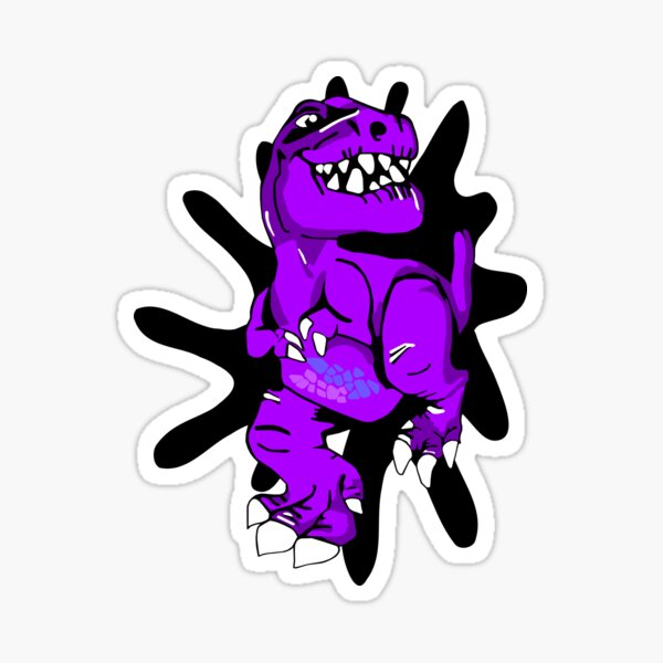 "Purple Dinosaur T-Rex" Sticker for Sale by Trace1234 | Redbubble