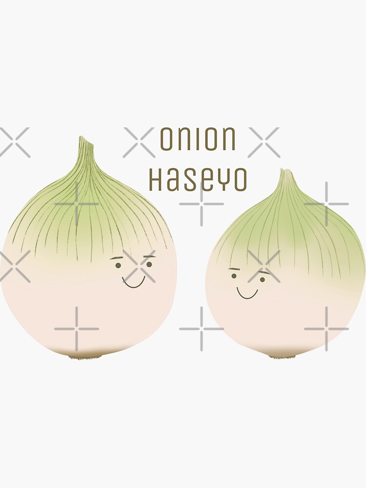 "Onion Haseyo " Sticker by jvcoart | Redbubble