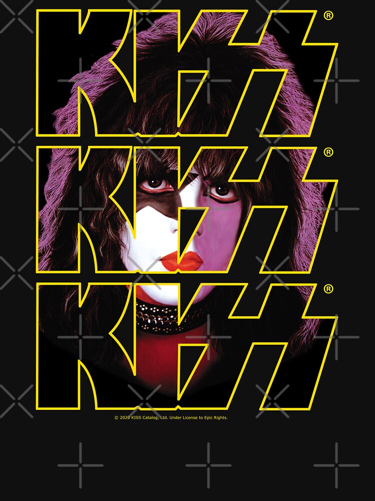 "KISS Band Triple Logo Starchild Design" Essential T-Shirt for Sale by ...