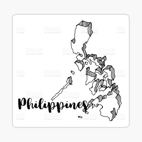 "Simple Philippine Map" Sticker by findsbyjune374 | Redbubble