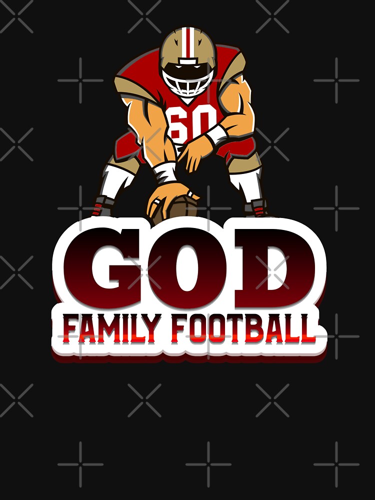 "GOD FAMILY FOOTBALL" Essential T-Shirt for Sale by Luvjesus2 | Redbubble