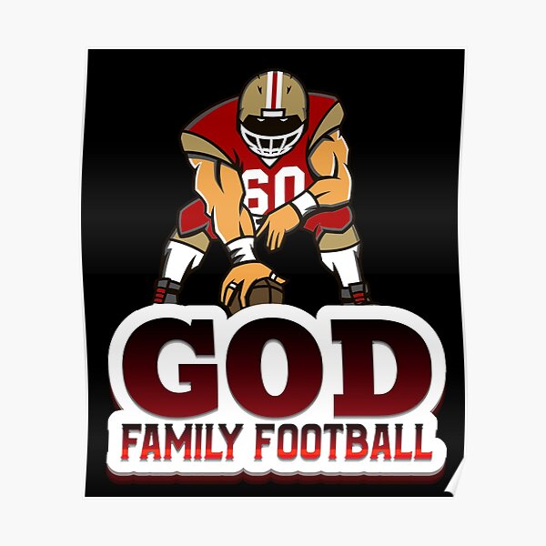 "GOD FAMILY FOOTBALL" Poster for Sale by Luvjesus2 | Redbubble