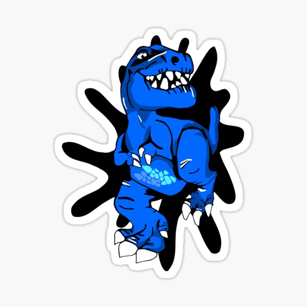 "Blue Dinosaur T-Rex" Sticker for Sale by Trace1234 | Redbubble