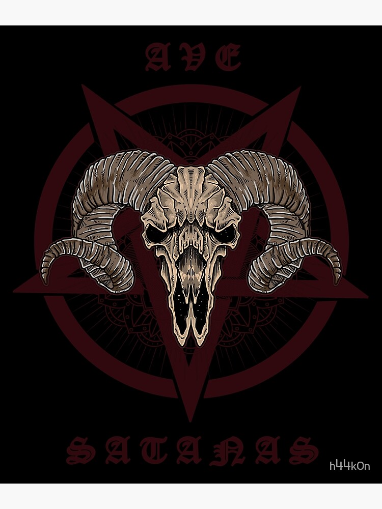 Póster «Ave Satanas Cabra Baphomet Pentagrama Satanás» de h44k0n ...