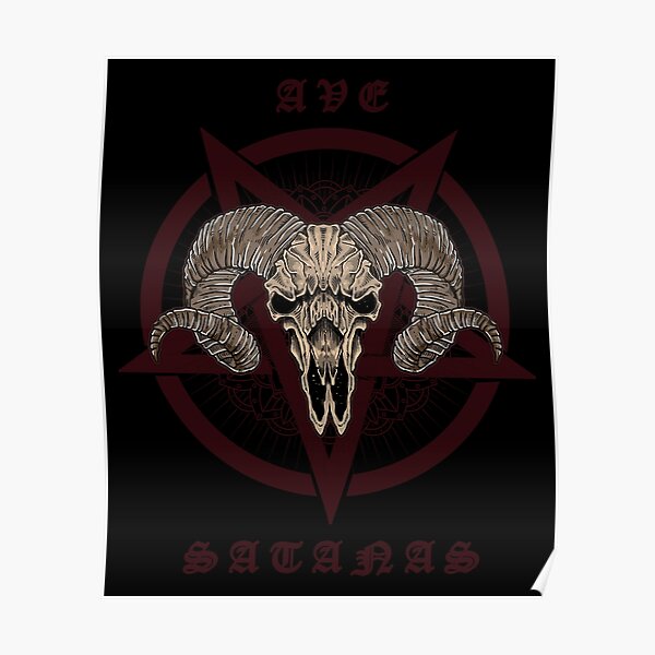 Póster «Ave Satanas Cabra Baphomet Pentagrama Satanás» de h44k0n ...