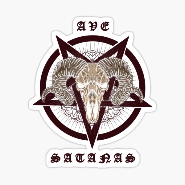 "Ave Satanas Goat Baphomet Pentagram Satan" Sticker for Sale by h44k0n ...