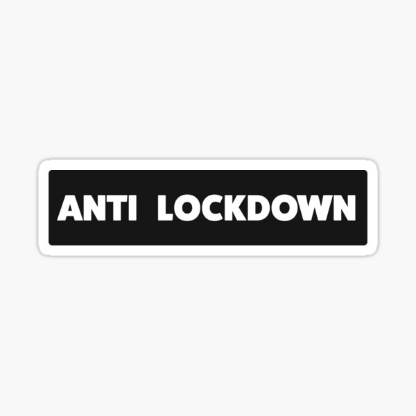 "Anti Covid Lockdown Mask" Sticker for Sale by WeAreRightStore | Redbubble