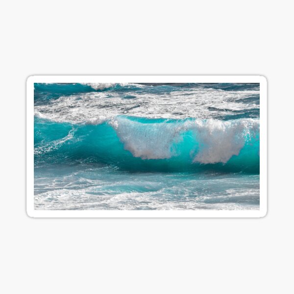 "Blue ocean waves" Sticker by joshmx19 | Redbubble