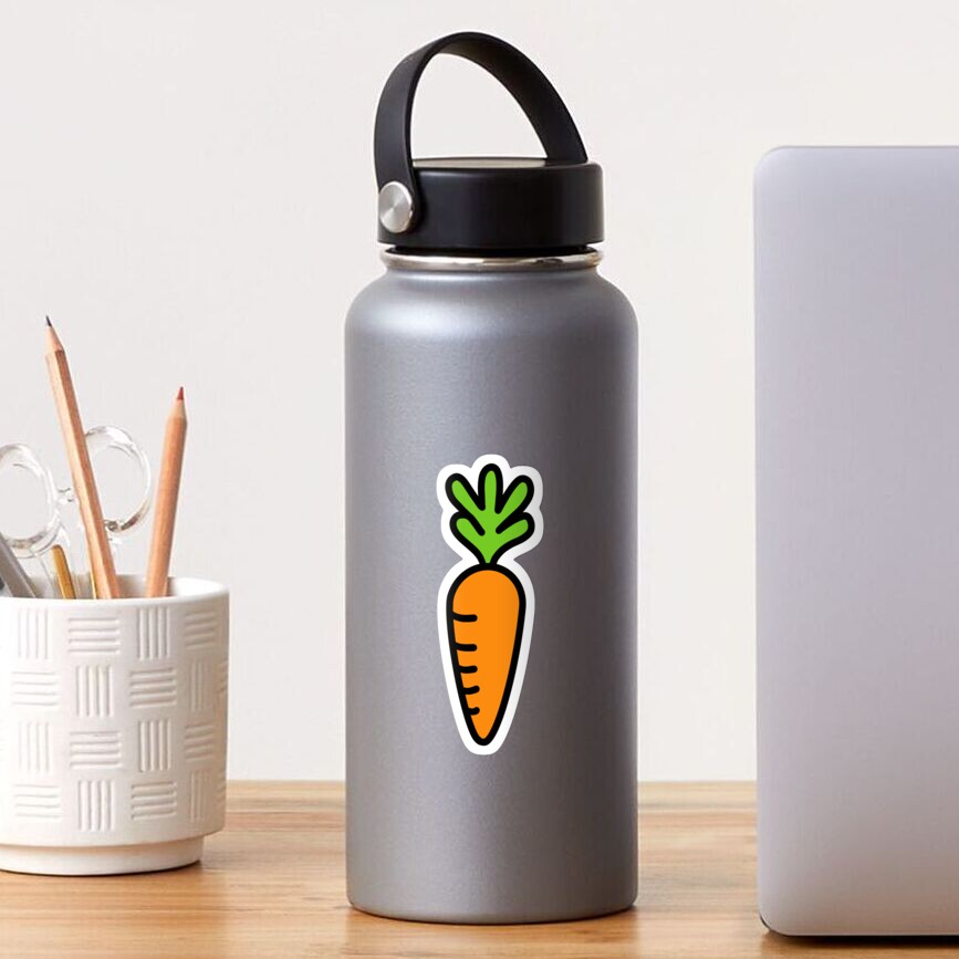 "Carrot Sticker" Sticker for Sale by Carrie-Designs | Redbubble