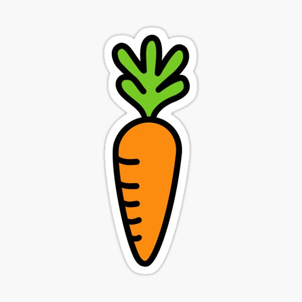 "Carrot Sticker" Sticker for Sale by Carrie-Designs | Redbubble