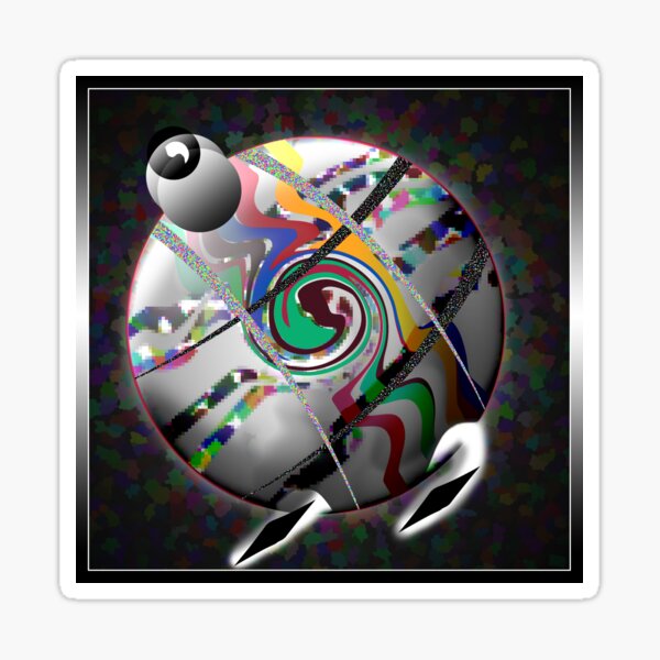 "Geometric Starship" Sticker by Rupturedfyre | Redbubble