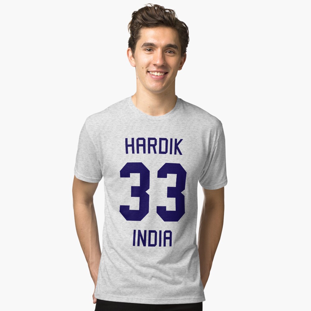 "Hardik Pandya | 33 | New Indian Cricket Jersey" Sticker for Sale by ...