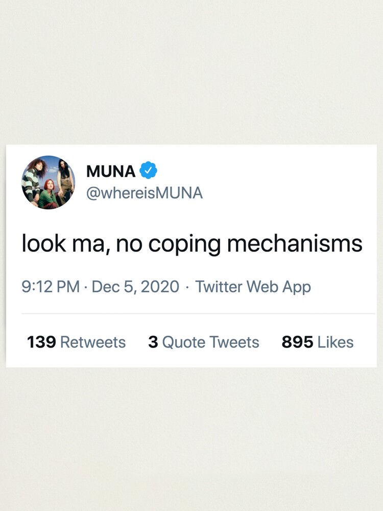 "MUNA Band Funny Quote Tweet | Funny Queer Meme" Photographic Print by ...