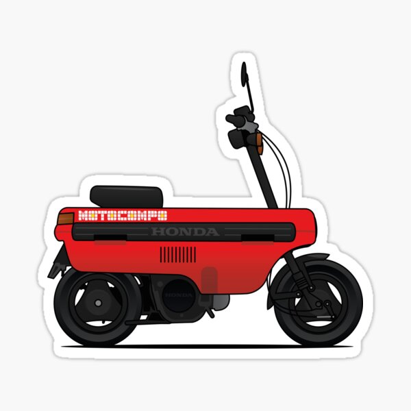 "Motocompo Red" Sticker for Sale by OlegNaches | Redbubble