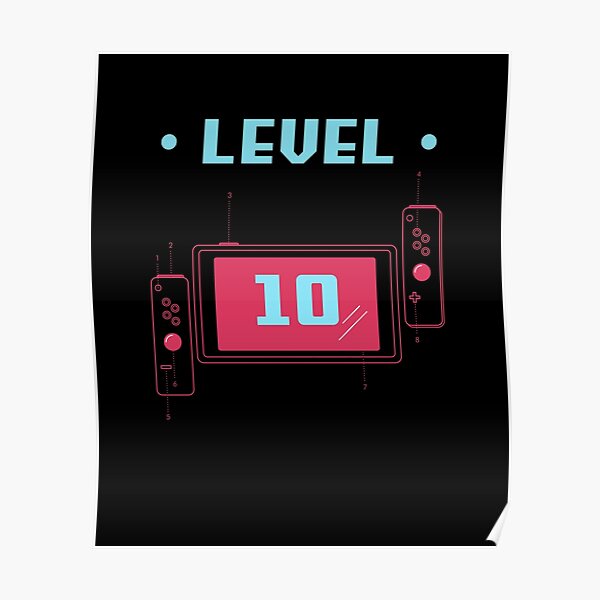 "Level 10 Birthday Gift " Poster for Sale by monoRad | Redbubble