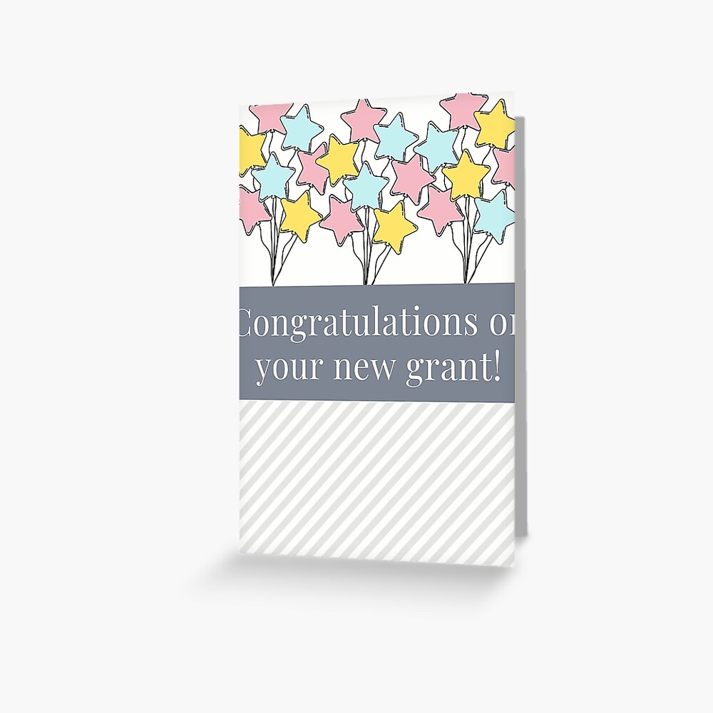 "Congratulations Card- Winning a Grant with Balloons" Greeting Card for ...