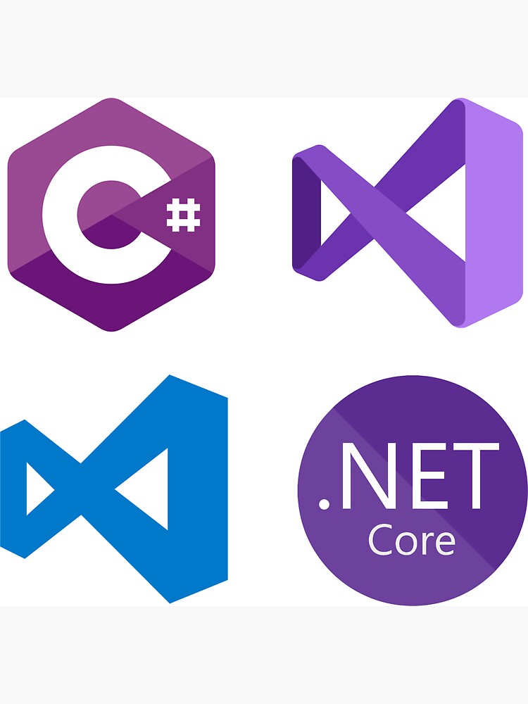 ".Net Developer Sticker Pack : C#, Visual Studio, VS Code, .Net Core" Magnet for Sale by 404 Dev ...