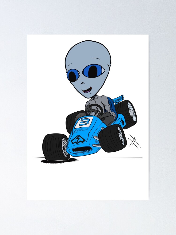 "Alien "Orion" in go-cart " Poster for Sale by StealthMade | Redbubble