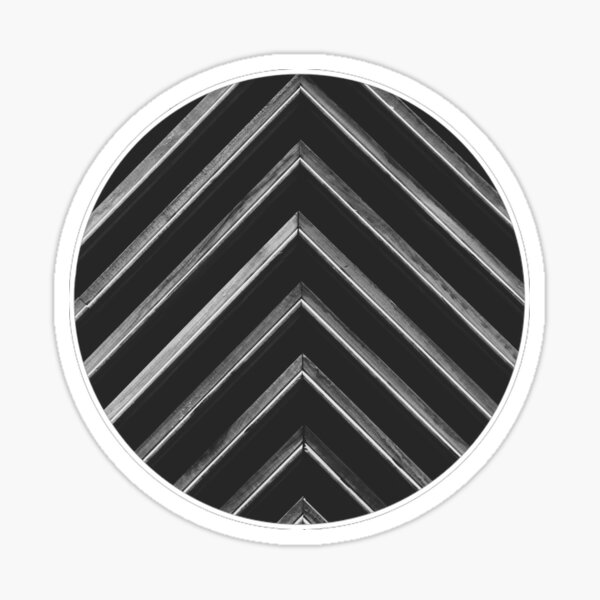 "Dark Black And White Abstract Wooden Beams" Sticker by VaniniLuxury ...