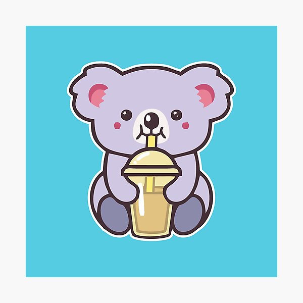 "Koala drinking bubble tea" Photographic Print for Sale by ...