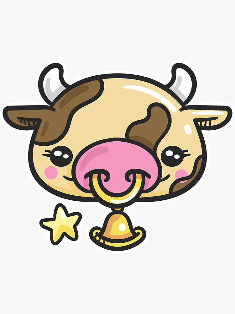 "Cute kawaii ox" Sticker for Sale by kawaiicreationx | Redbubble