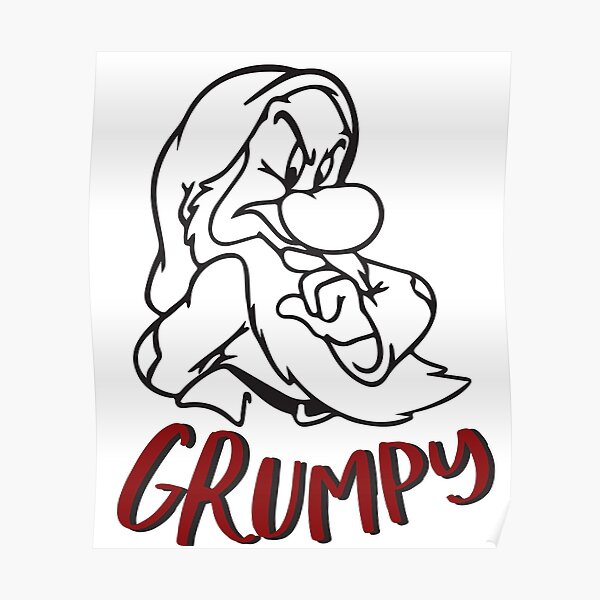"Grumpy" Poster for Sale by ubantee | Redbubble