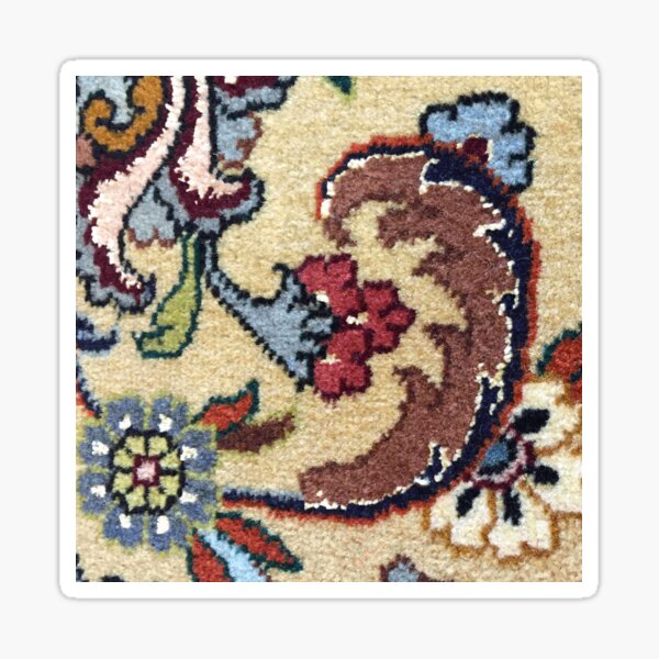 "Floral Detail From Antique Persian Rug Print" Sticker for Sale by ...