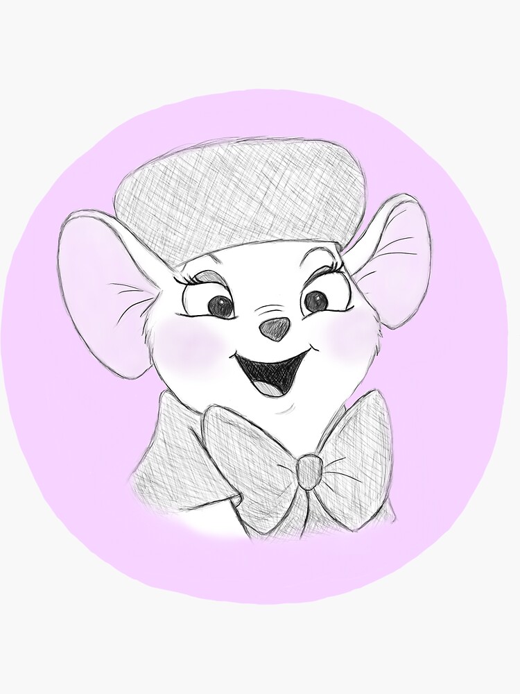 "Miss Bianca from the Rescuers" Sticker for Sale by Mspight | Redbubble