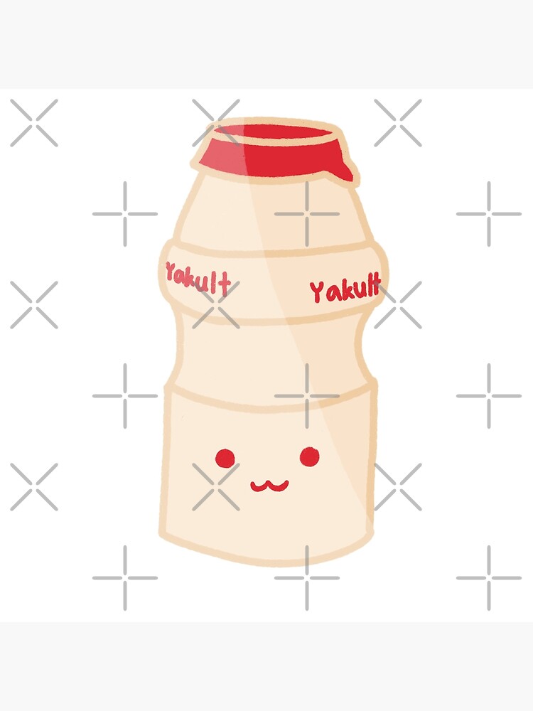 "Cute Yakult with face" Art Print by HoneyLemonBee1 | Redbubble