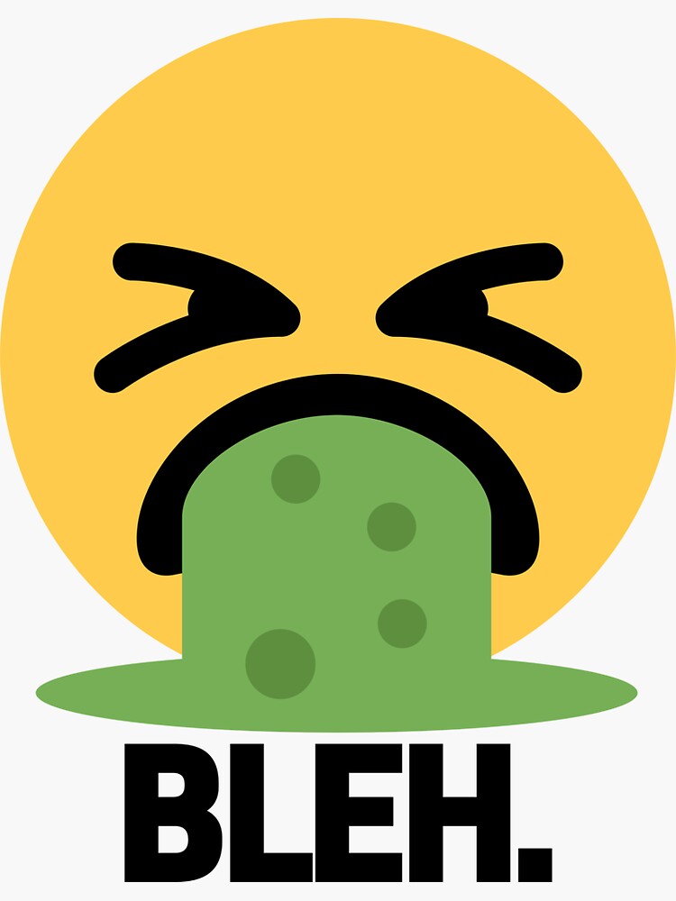 "Vomit Emoji Puke Bleh" Sticker for Sale by HeartEqualHeart | Redbubble