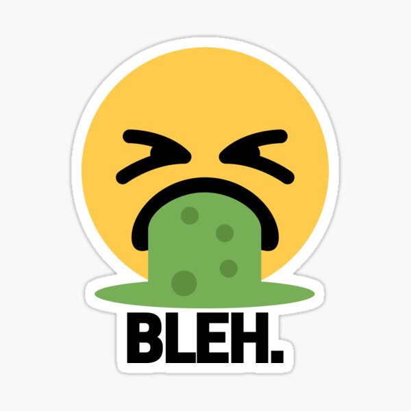 "Vomit Emoji Puke Bleh" Sticker for Sale by HeartEqualHeart | Redbubble