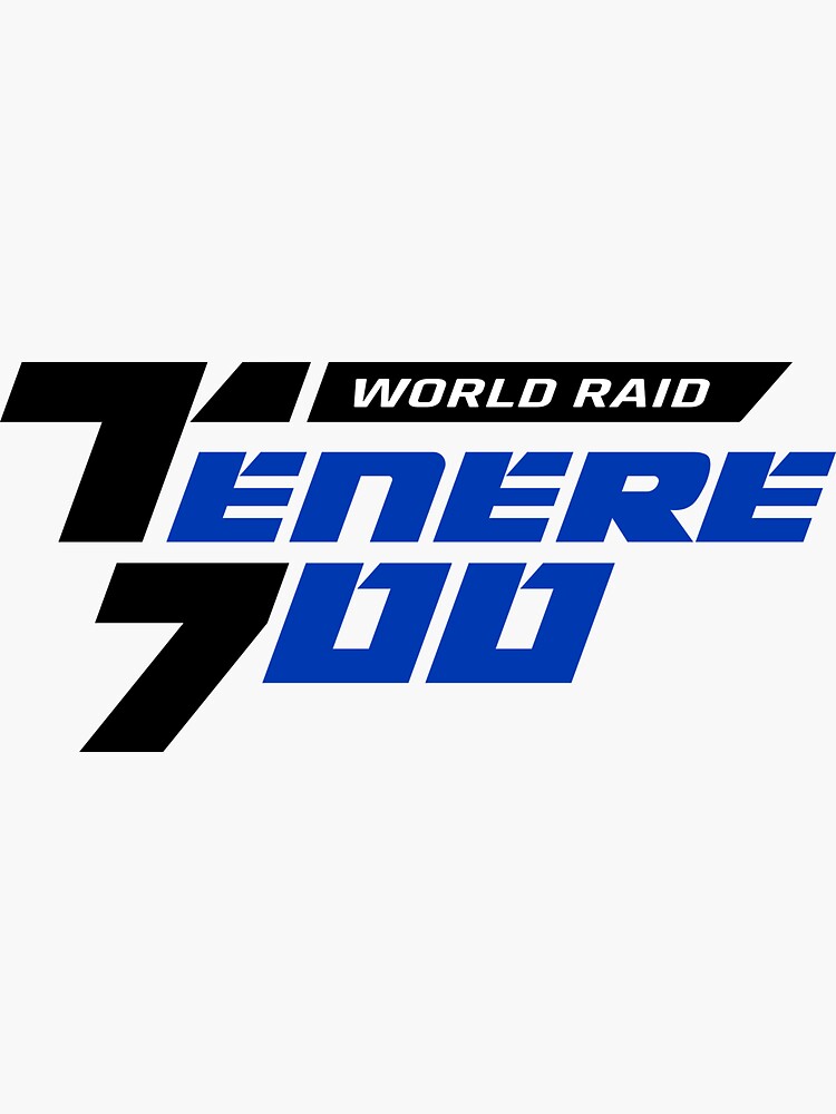 "Yamaha Tenere 700 Logo Black-Blue WR" Sticker by 65fahrenheit | Redbubble