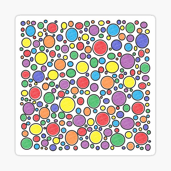"Colored Bubbles " Sticker by lornakay | Redbubble